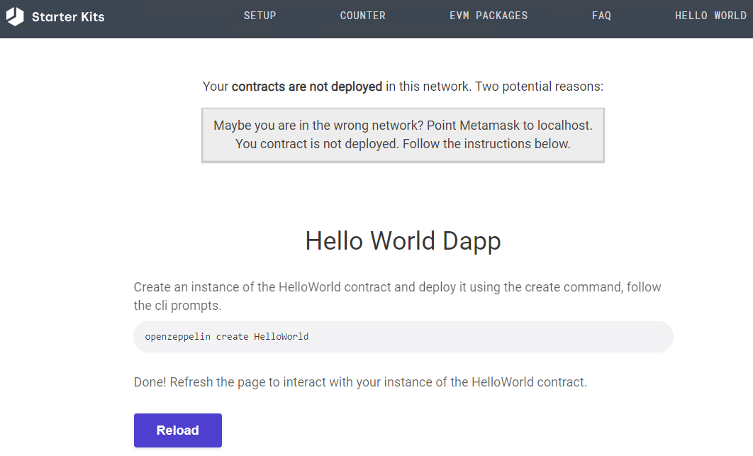 HelloWorld Dapp – bwd